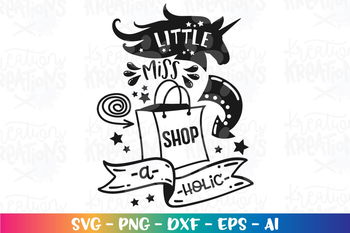 Little Miss Shopaholic SVG Black Friday Svg Kids Shopaholic - Etsy