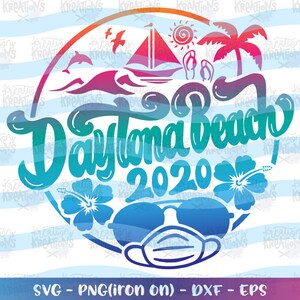 Daytona Beach svg Summer Beach emblem 2020 Quarantine Florida | Etsy