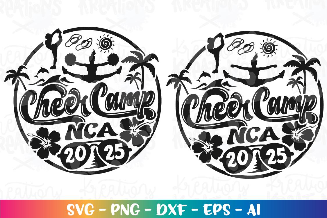 CHEER CAMP SVG Cheer Gymnastics Beach Summer Camp Print Iron on Color ...