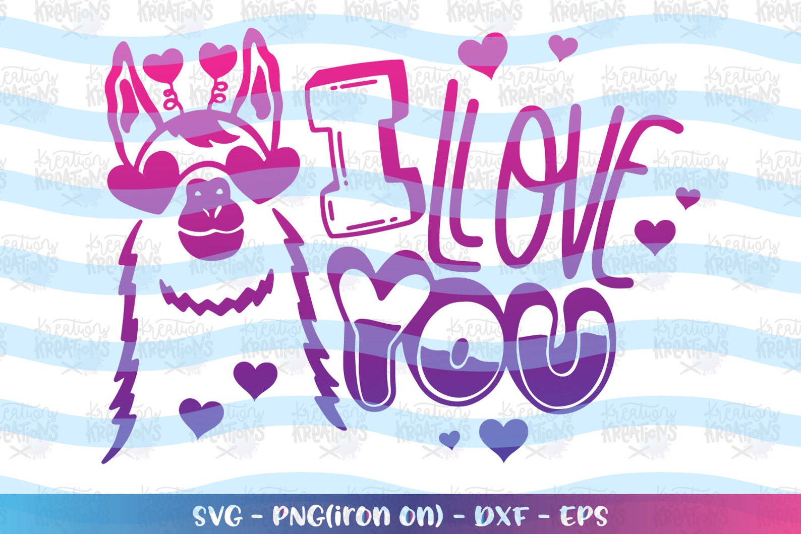 I LLOVE You SVG hand drawn svg Llama Love Valentines Day svg | Etsy
