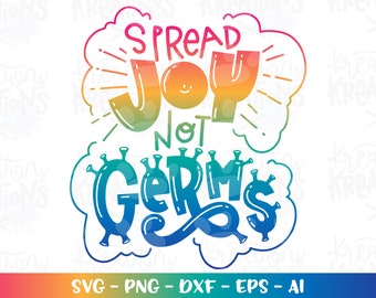 Spread Joy Not Germs Svg - Etsy