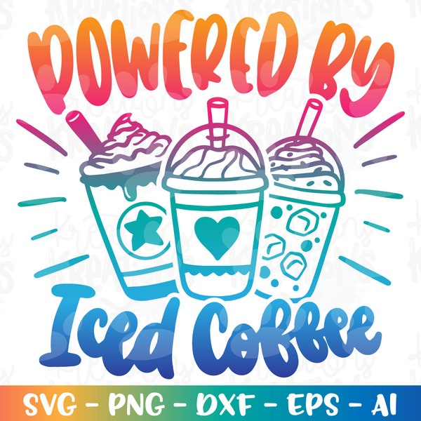 Powered by Iced Coffee Svg - Etsy