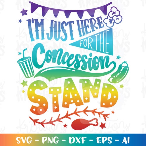 Im Here for the Concession Stand PNG Baseball Sublimation - Etsy