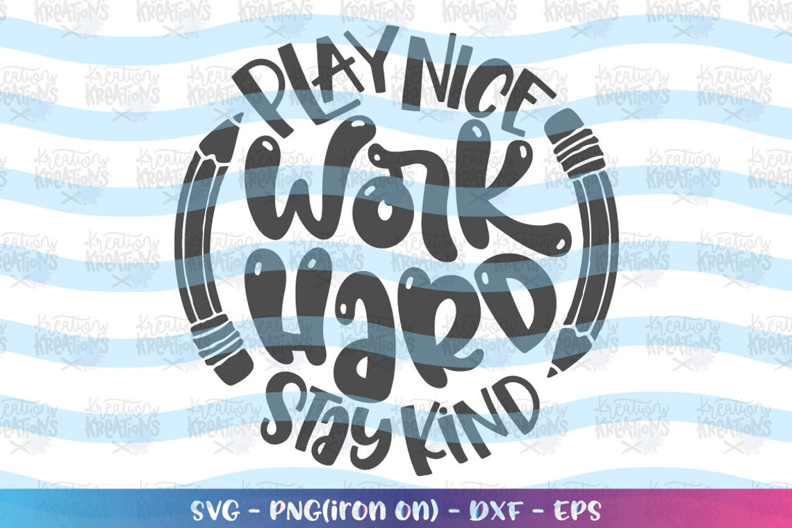 Back to school SVG work hard SVG school quotes saying pencil | Etsy