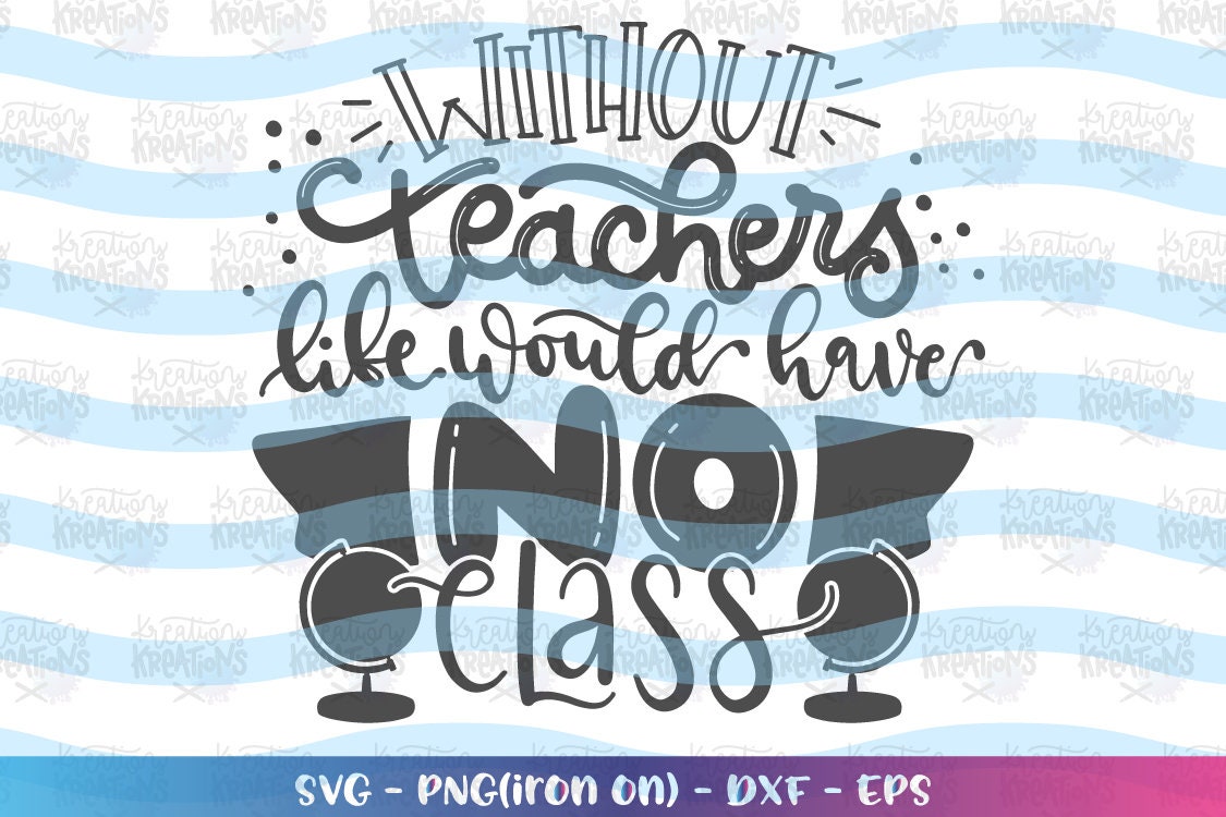 Without teachers life would have no class SVG Atlas globe SVG | Etsy