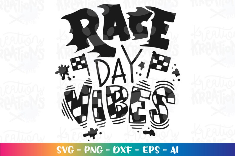 Race Day Vibes Svg Race Car Motor Bike Dirt Track Kids Cute - Etsy