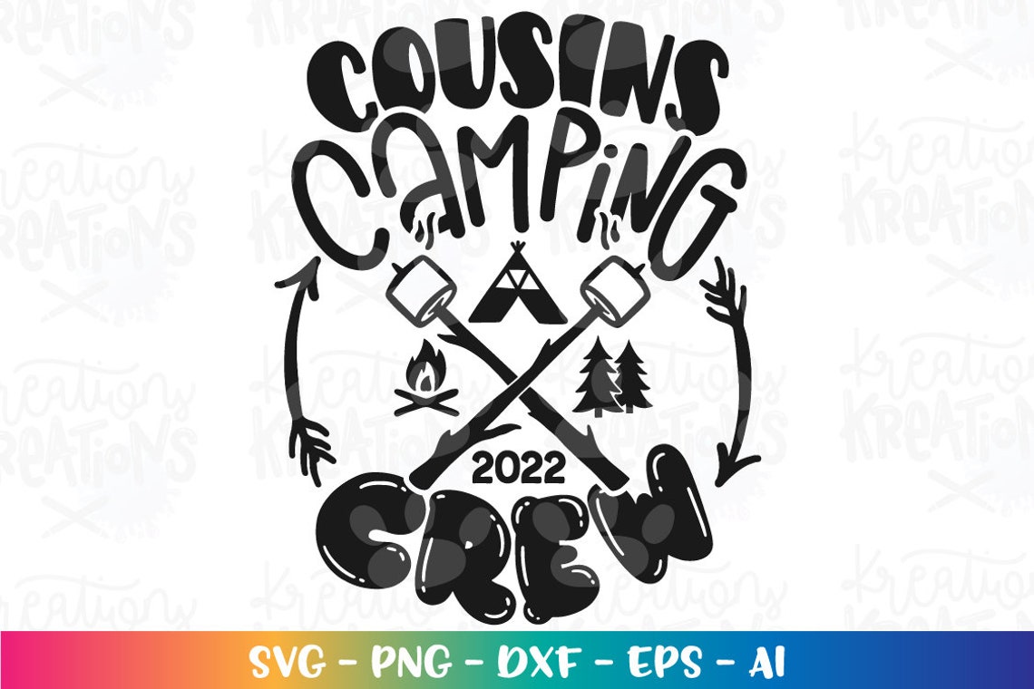 Cousins Camping Crew SVG Cousins Family Camp Camping Kids - Etsy