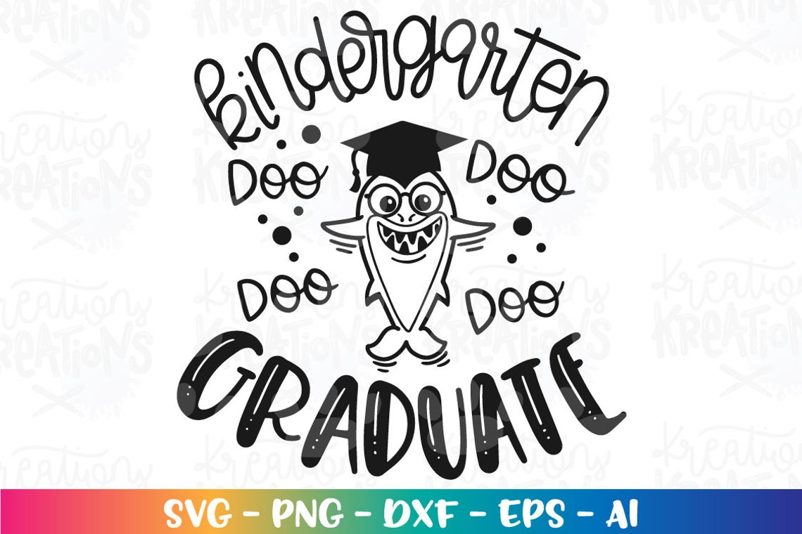 Kindergarten Svg Graduate Shark Svg Graduation Shark Cute Svg - Etsy