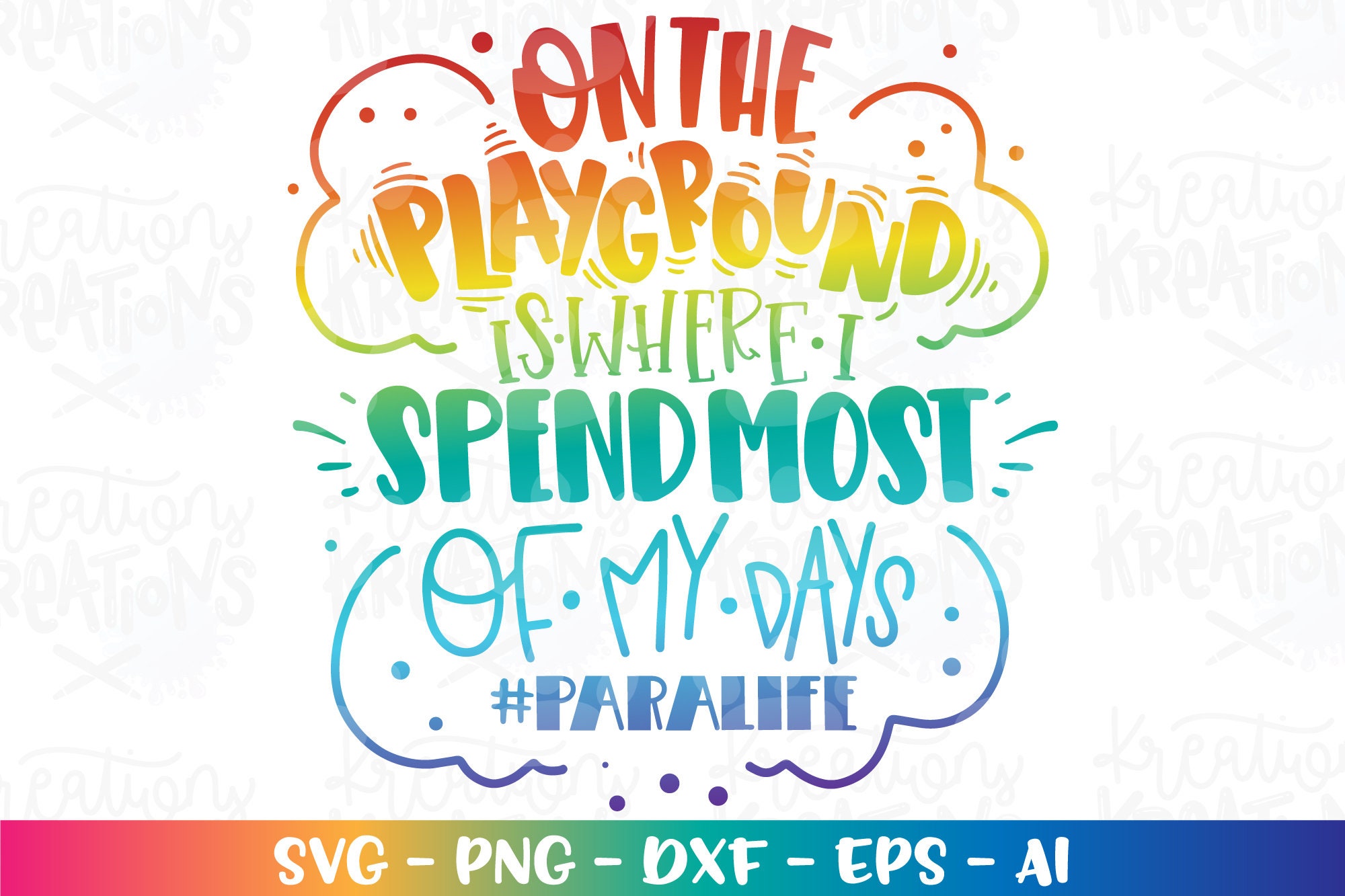 On the Playground Para Life Svg Paraprofessional PARA Teacher - Etsy