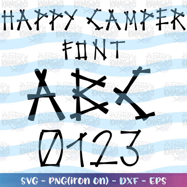 Camper Font Svg - Etsy