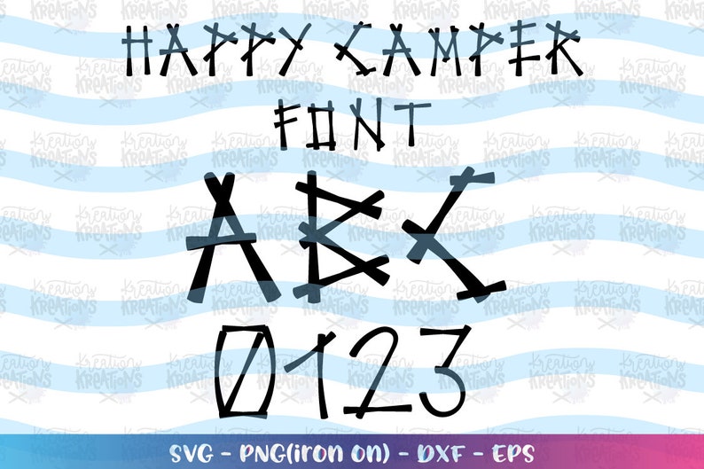 Happy Camper Svg Alphabet Camper Letters Camper Alphabet Font - Etsy