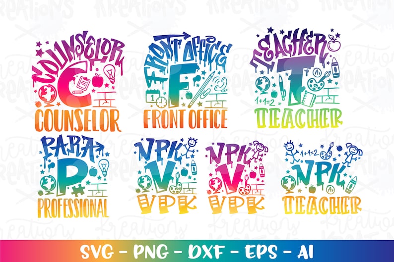 Back to School Bundle Svg Kindergarten Pre-k 1st to 10th Grade - Etsy