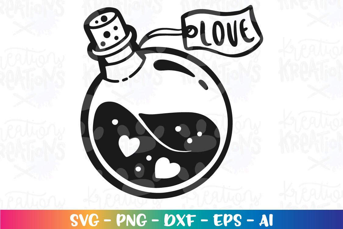 Love Potion SVG Valentine's Day Love Bottle Shirt Print - Etsy