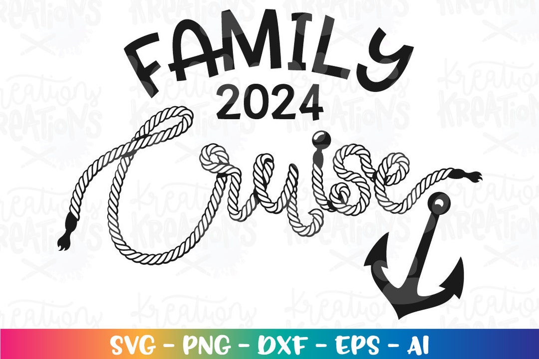 Family Cruise Svg Cruise Rope Hand Drawn Svg Rope Letters Print Svg ...