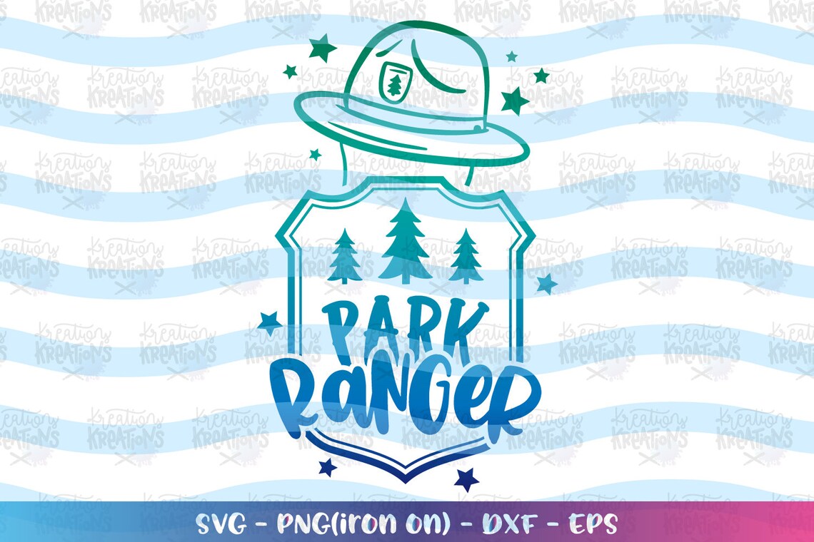 Park Ranger svg camping forest mountains kids cute print iron | Etsy