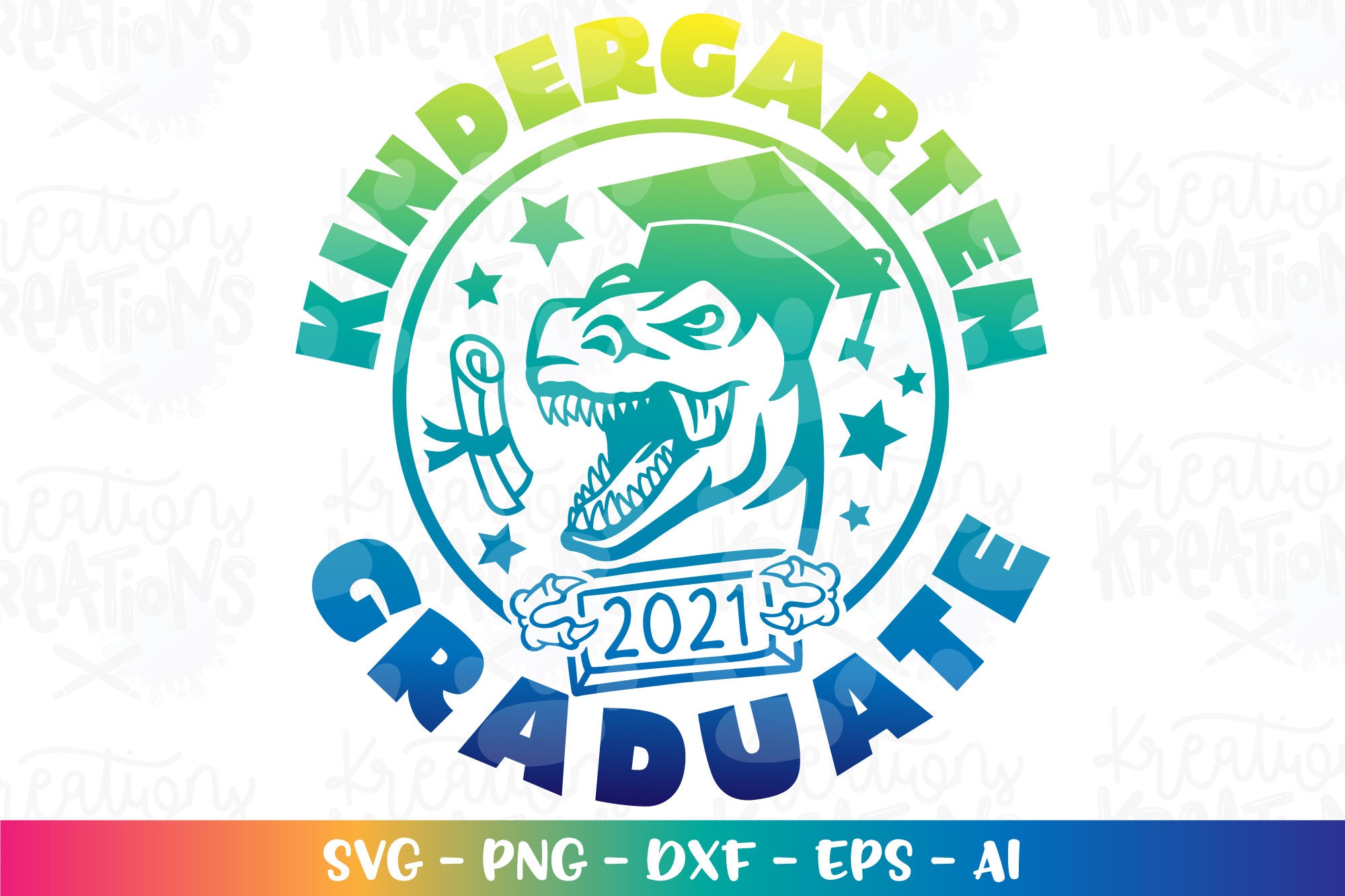Kindergarten Graduate Dinosaur svg Graduation quote T-Rex svg | Etsy