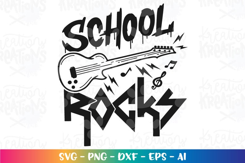 School ROCKS Svg Back to School Svg School Quote Saying School - Etsy