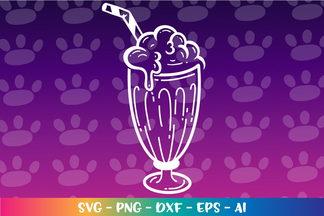 Milkshake SVG Hand Drawnclipart Milkshake Cute Drink Shake - Etsy
