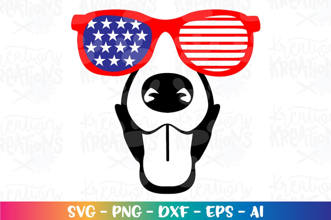 Dog Clipart 4th of July Svg Top Dog Svg Dog Sunglasses Patriotic ...