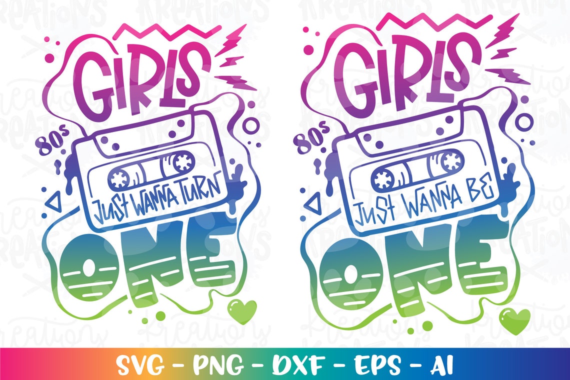 Birthday Girl Svg Mixed Tape 80s Vibes Girls Just Wanna Be - Etsy