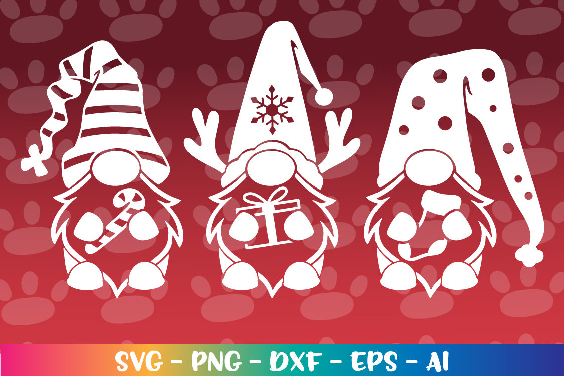 Christmas GNOME Clipart SVG Seasonal Cute Gnome Nordic Iron on Print ...