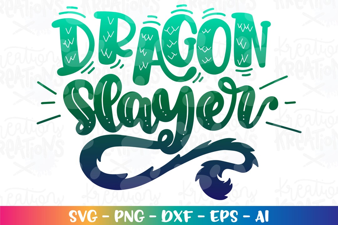 Dragon Slayer Svg Kids Hand Drawn Svg Dragons Shirt Printable Iron on ...