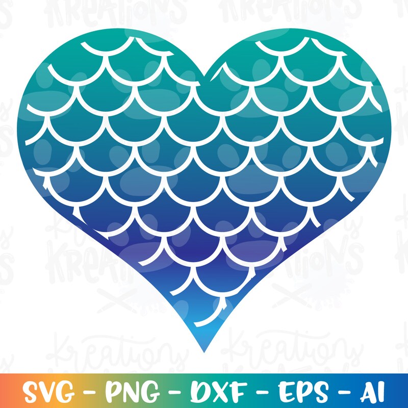 Mermaid at Heart Svg - Etsy