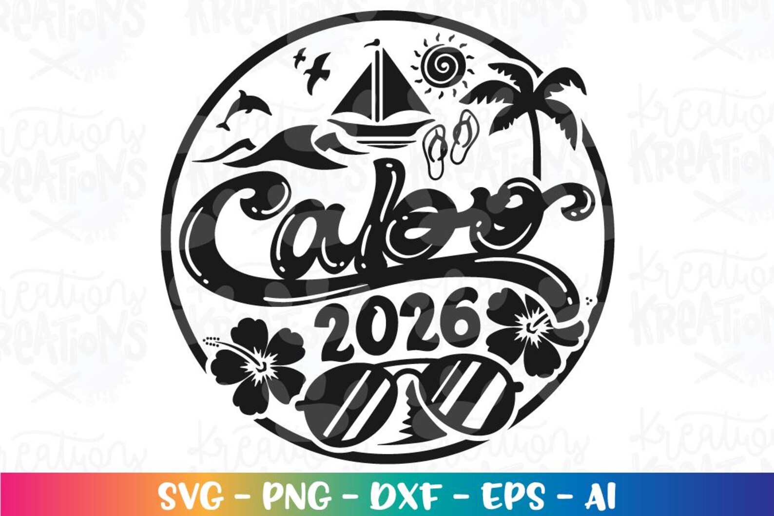 Cabo Svg Summer Beach Emblem Svg Family Friends Cousin Print Decal Iron ...
