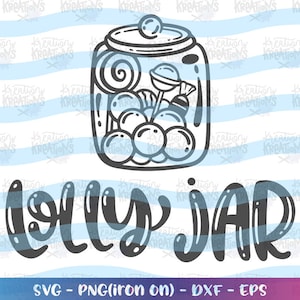 Lolly Jar svg sweets candy jar clipart cute quote kids boy | Etsy
