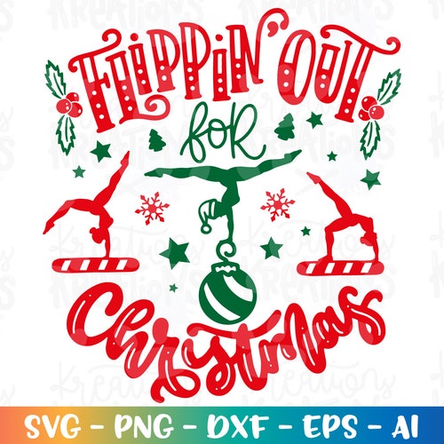 Christmas Gymnastics Bundle SVG 7 Designs Santa Elf Print Iron - Etsy