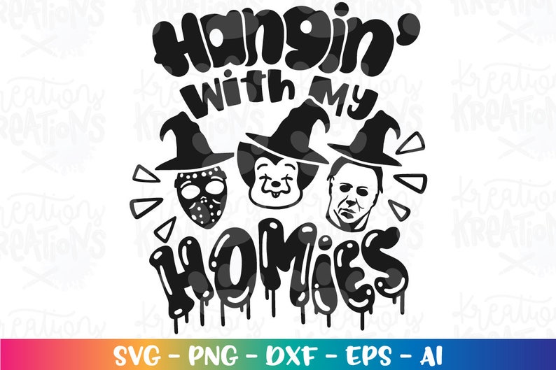 Hangin' With My Homies Svg Halloween Villains Crew Svg - Etsy