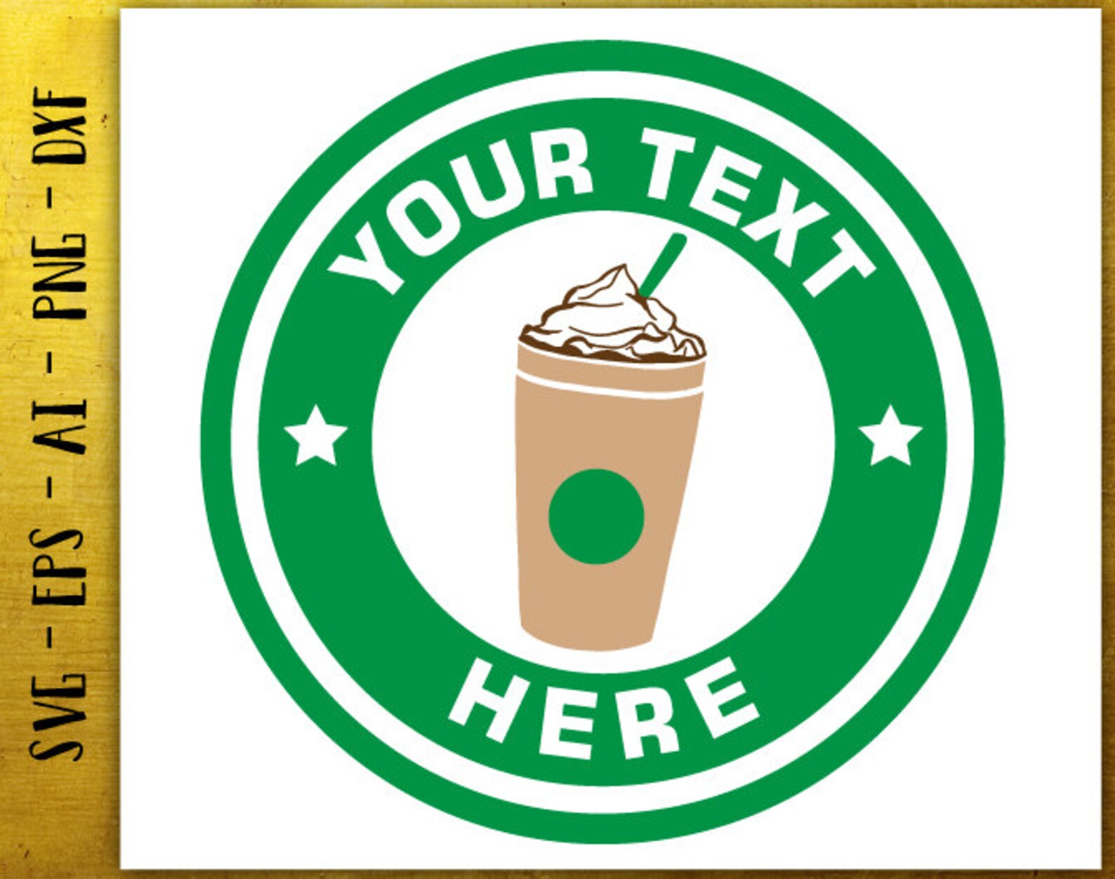 Customized Coffee SVG Logo Template Svg Cut Cuttable Cutting - Etsy