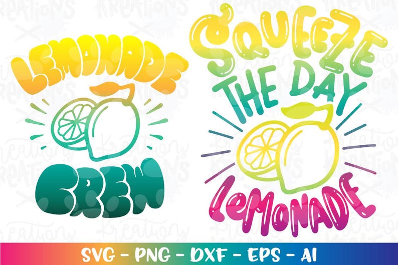 Lemonade Crew SVG Squeeze the Day Lemonade SVG Summer Lemonade Stand ...