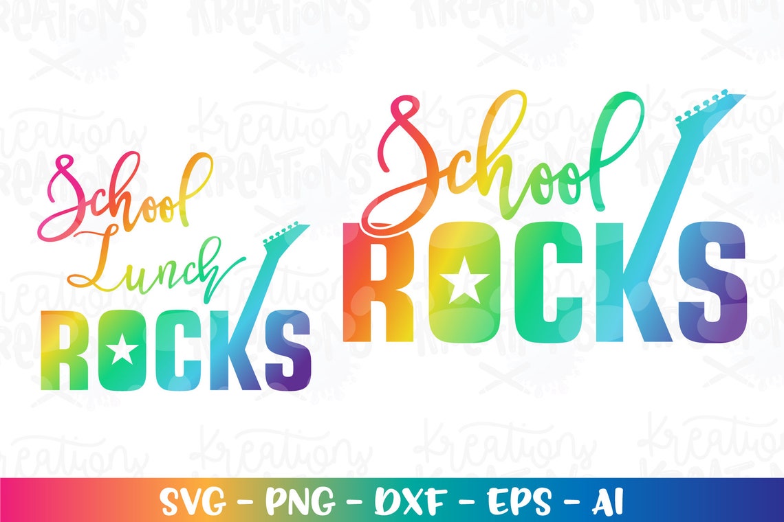 School Rocks Svg Back to School Svg School Lunch Rocks Quote - Etsy