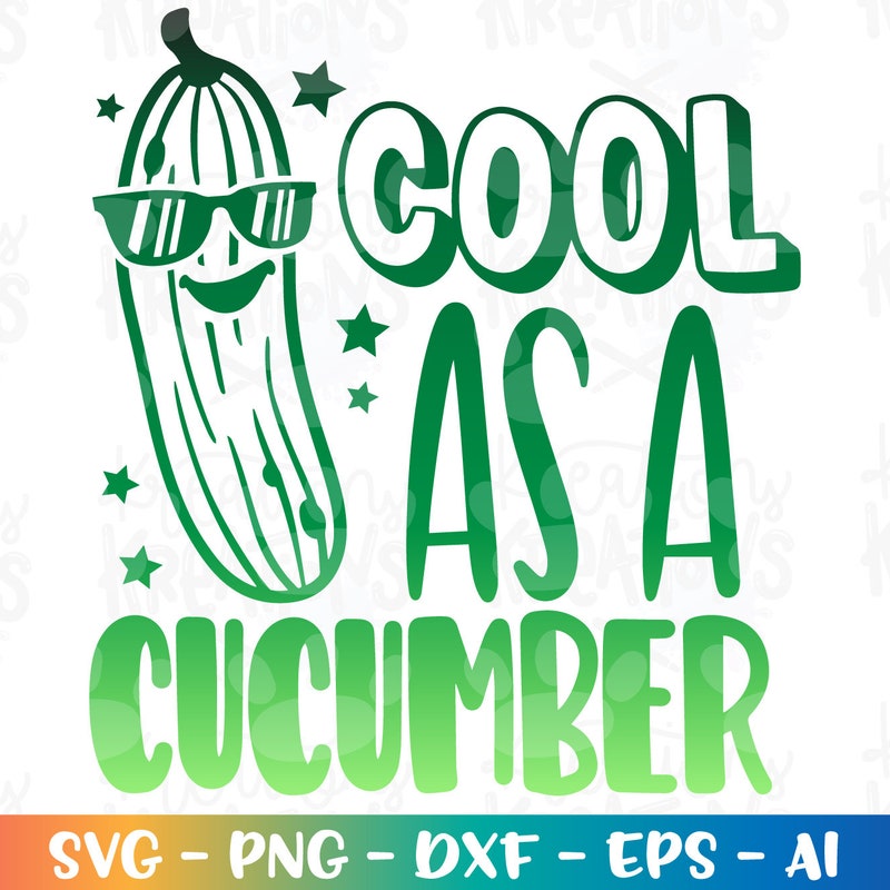 Cool as a Cucumber - Etsy