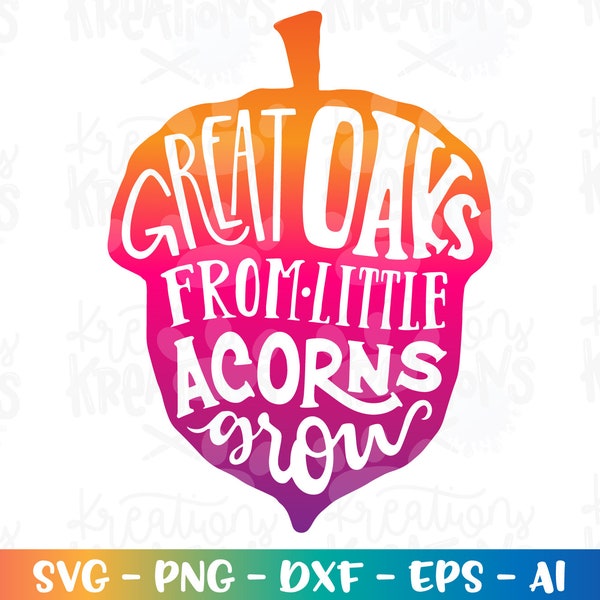 Mighty Oaks From Little Acorns Grow - Etsy