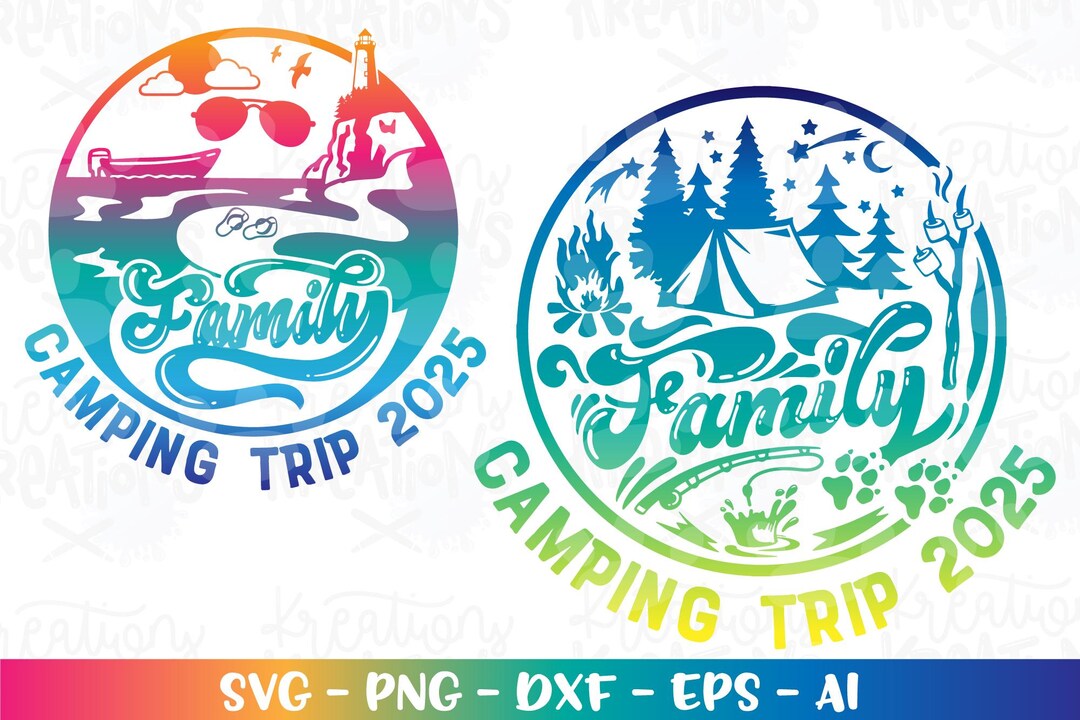 Family Camping Trip Svg Custom Family Name Svg Customized Print Decal ...