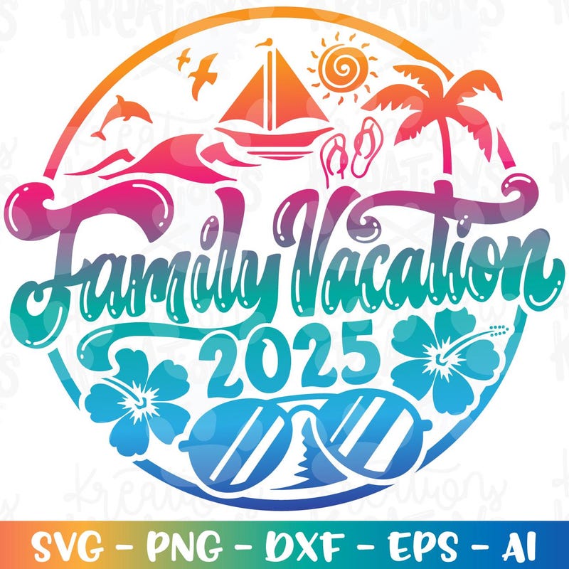 Family Beach Vacation Svg - Etsy