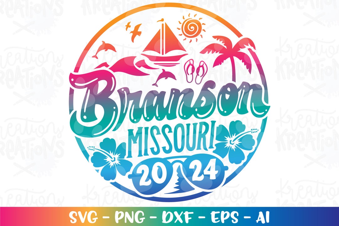 Branson Svg Missouri Summer Beaches Emblem 2024 USA Print Iron on ...