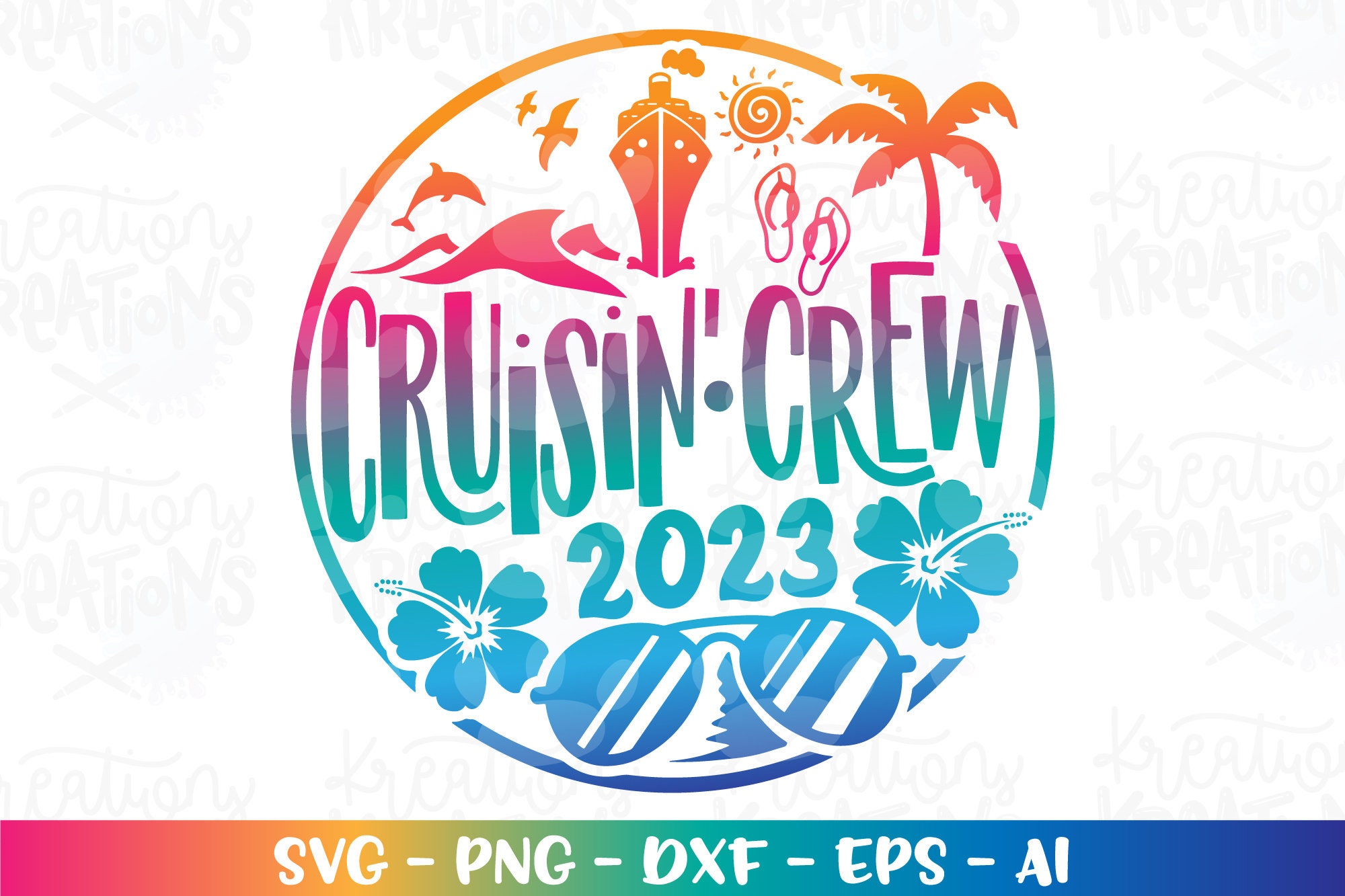 Cruise Ship Svg Cruisin' Crew Emblem Cruise Shirt Print - Etsy