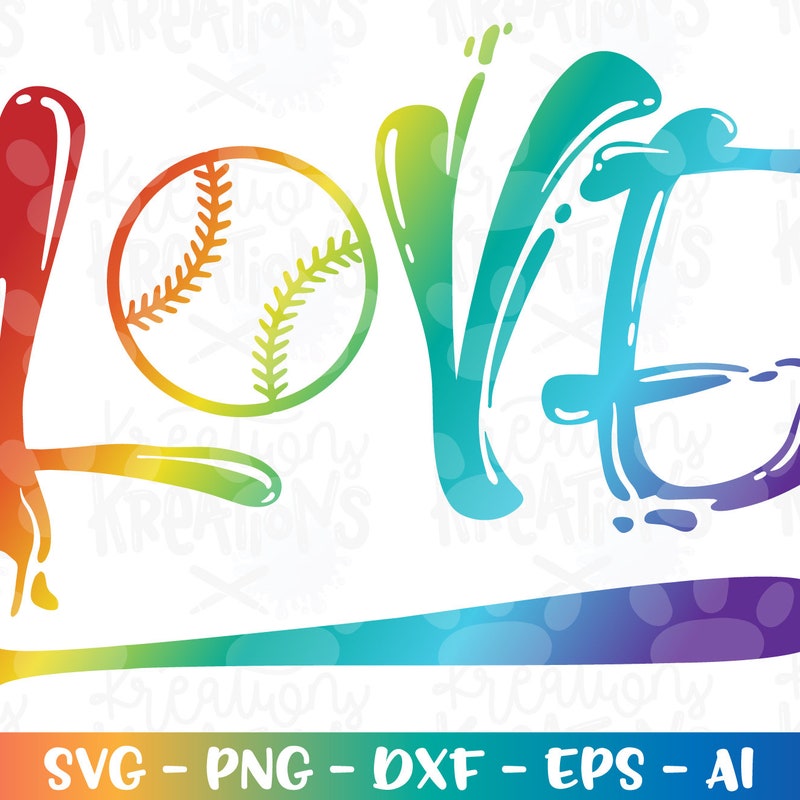 Love Baseball Svg - Etsy