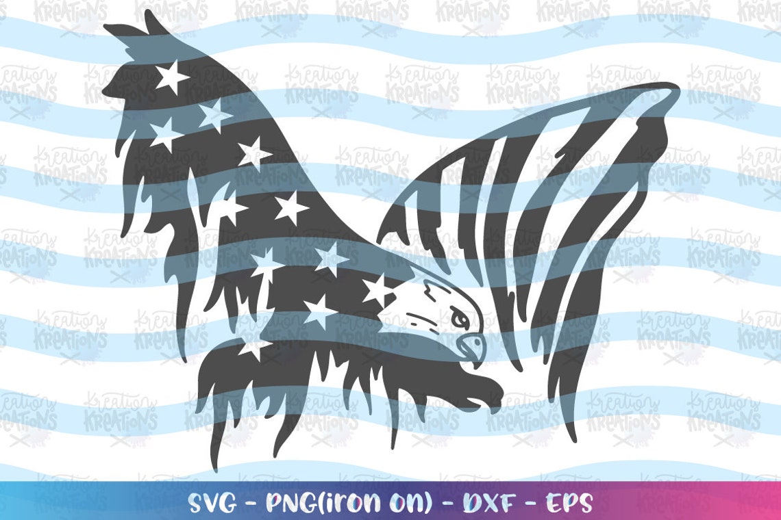Eagle American Flag Distress svg Eagle Flag USA 4th of July | Etsy