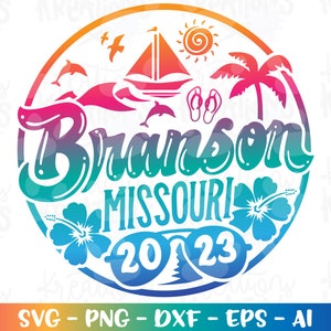 Branson Svg Missouri Summer Beaches Emblem 2023 USA Print Iron on ...