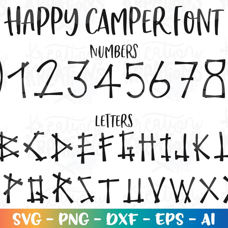 Camping Alphabet - Etsy