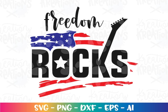 Freedom Rocks SVG Iron on file Fireworks SvG 4th of July SvG Cuttable ...