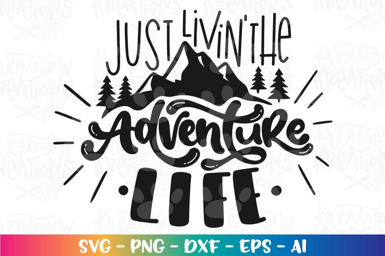 Camping SVG Adventure Awaits Life SVG Adventure Mountains Family Bundle ...