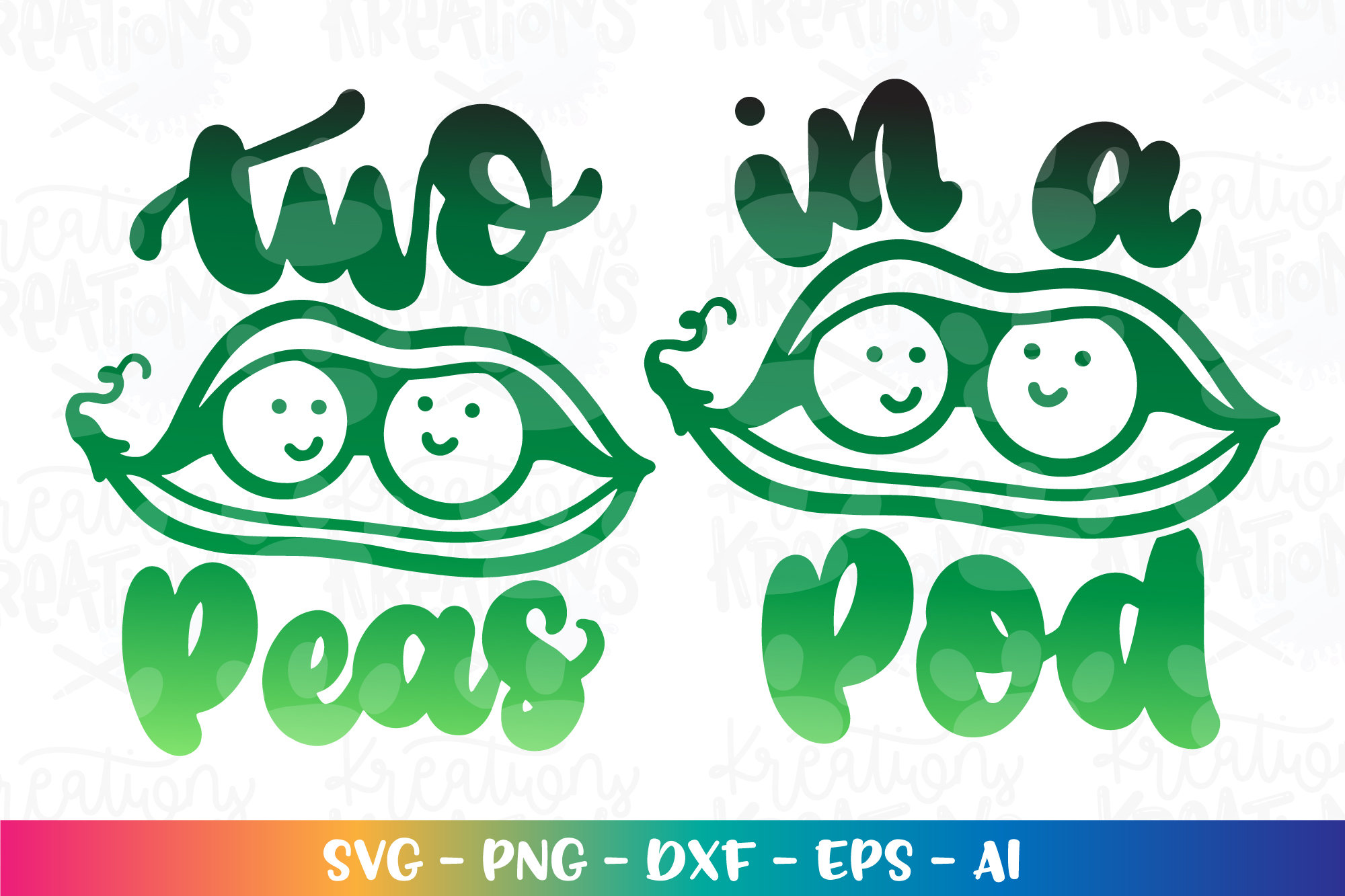 Two Peas in a Pod SVG New Born Family Printable Twins Matching - Etsy