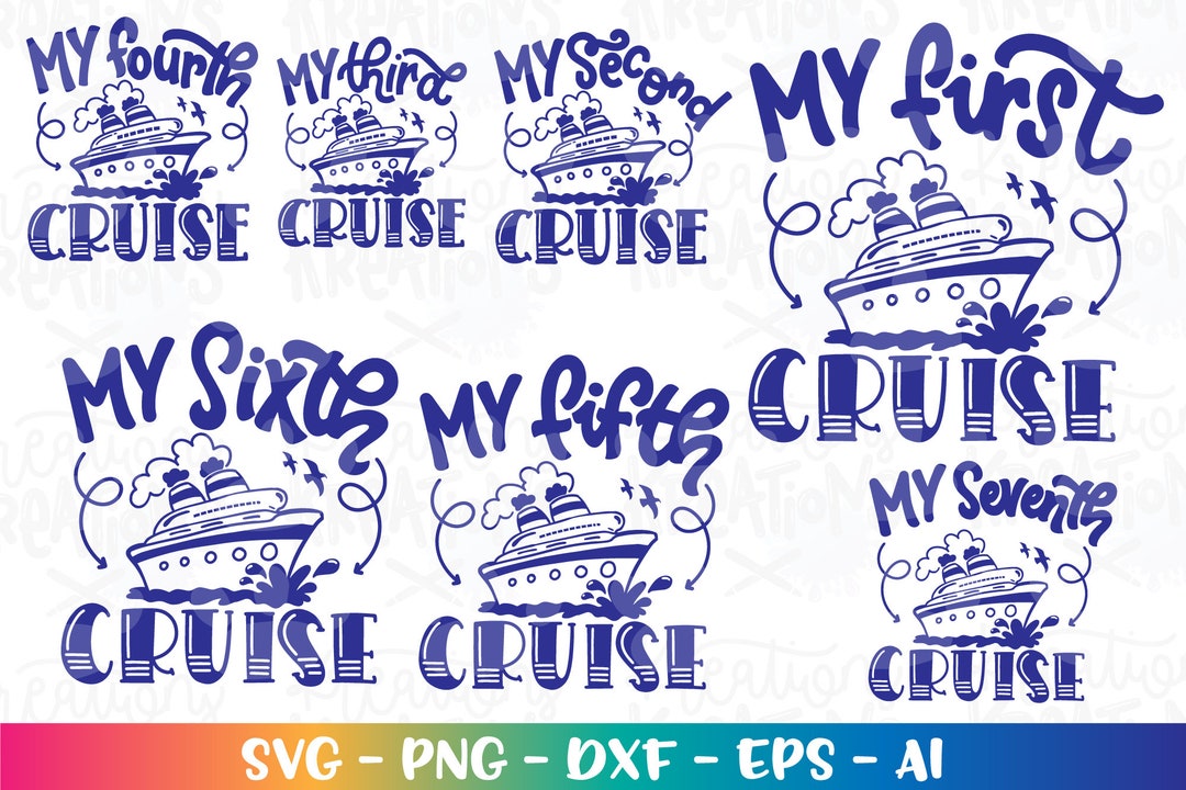 My First Cruise Svg 1st - 11th Cruise Bundle Cute Ship Kids Baby Cruise ...