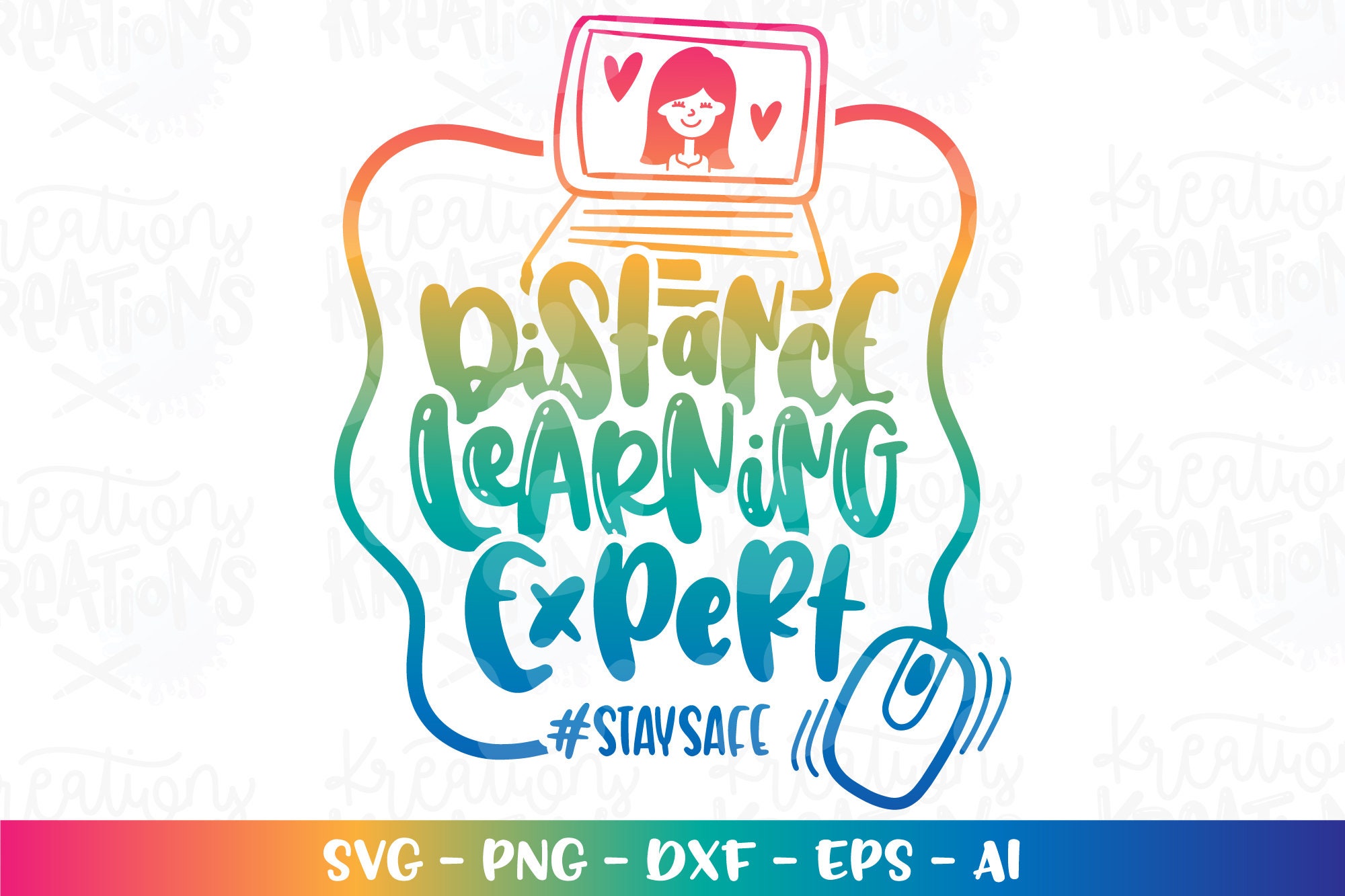 Distance Learning Expert SVG Teacher Education Virtual - Etsy