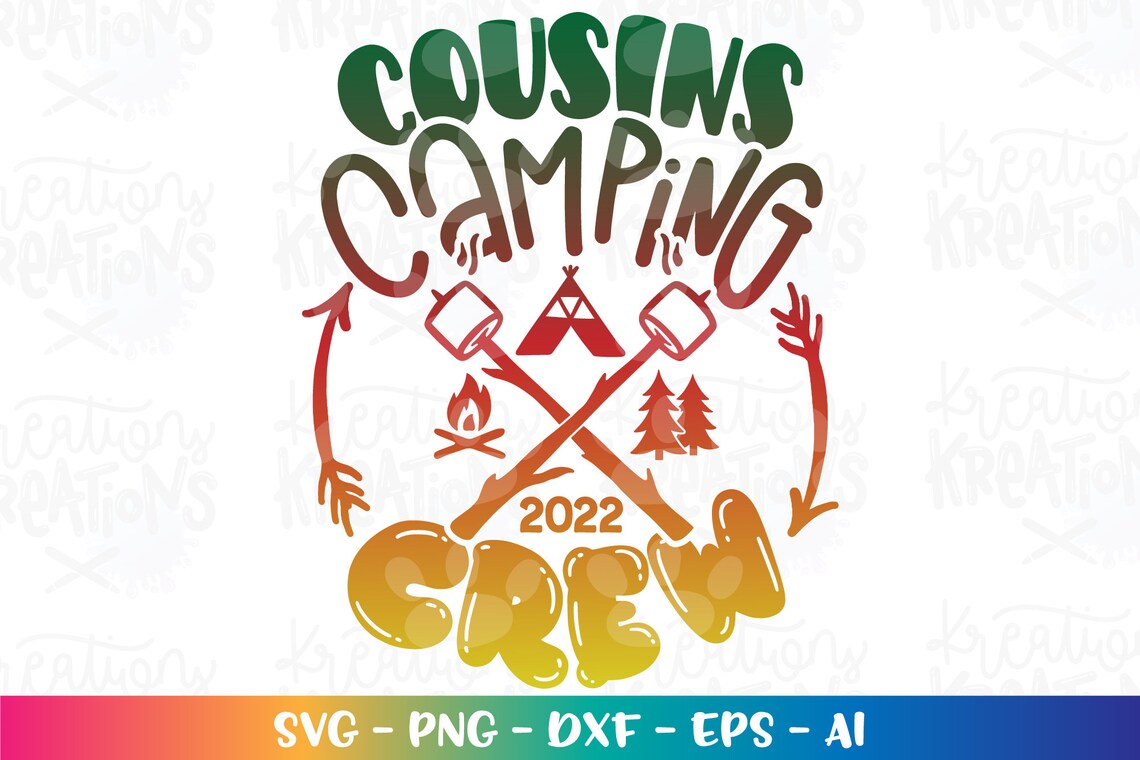 Cousins Camping Crew SVG Cousins Family Camp Camping Kids - Etsy